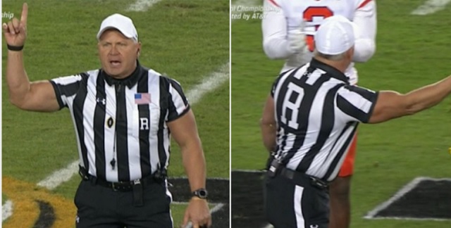 Jacked Ref In CFP National Championship Game Puts Ed Hochuli To Shame ...