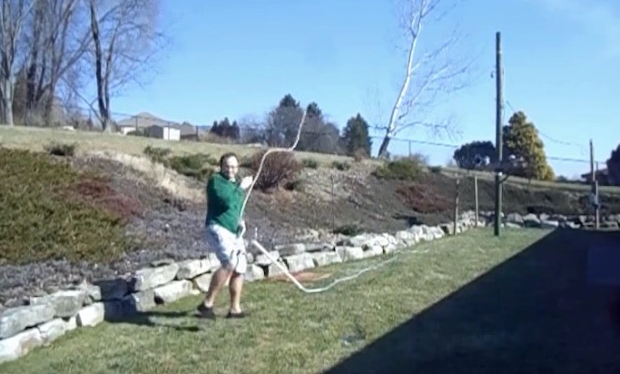 Dude Attempts To Crack 80ft Whip, FAILs, Takes The Skin Off His Leg ...