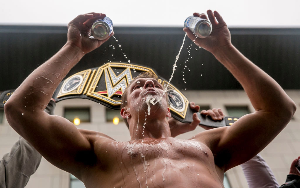 Gronk Kept The Party ROLLING After The Parade, Slamming Champagne And ...
