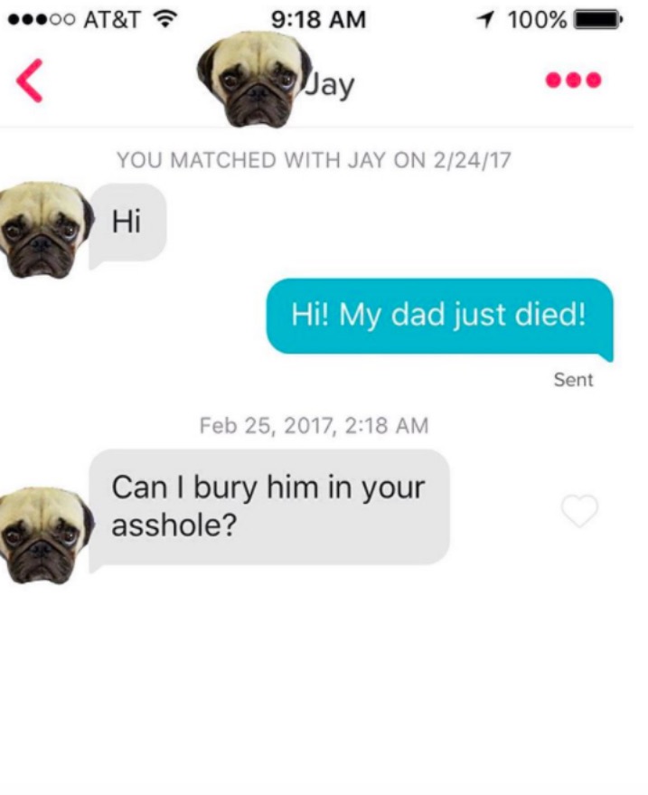 Girl Goes On Tinder And Announces That Her Dad Just Died Gets A Ton Of