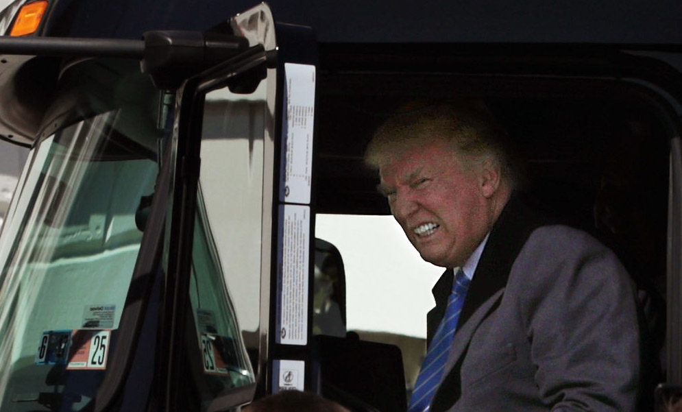 The Memes Created By The Internet Of Trump Making Faces In A Big Rig ...