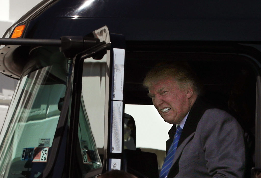 Donald Trump Sat Behind The Wheel Of A Big Rig Today And The Pics Are ...