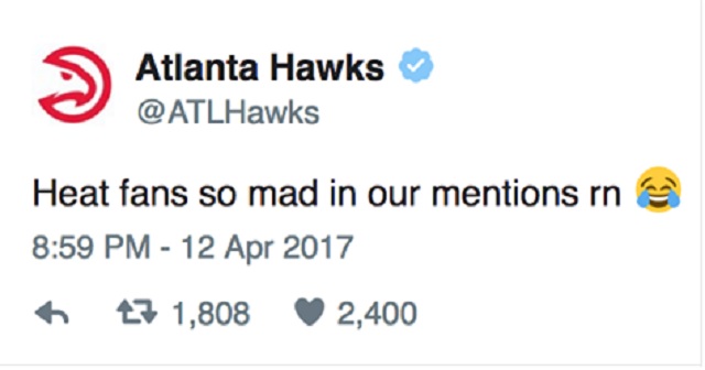 The Hawks Twitter Account Trolled Pissed Off Heat Fans Who Were Angry ...