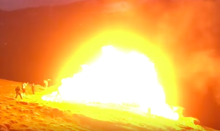 Enormous Bonfire + Gasoline Accelerant = Big Bada BOOM - BroBible
