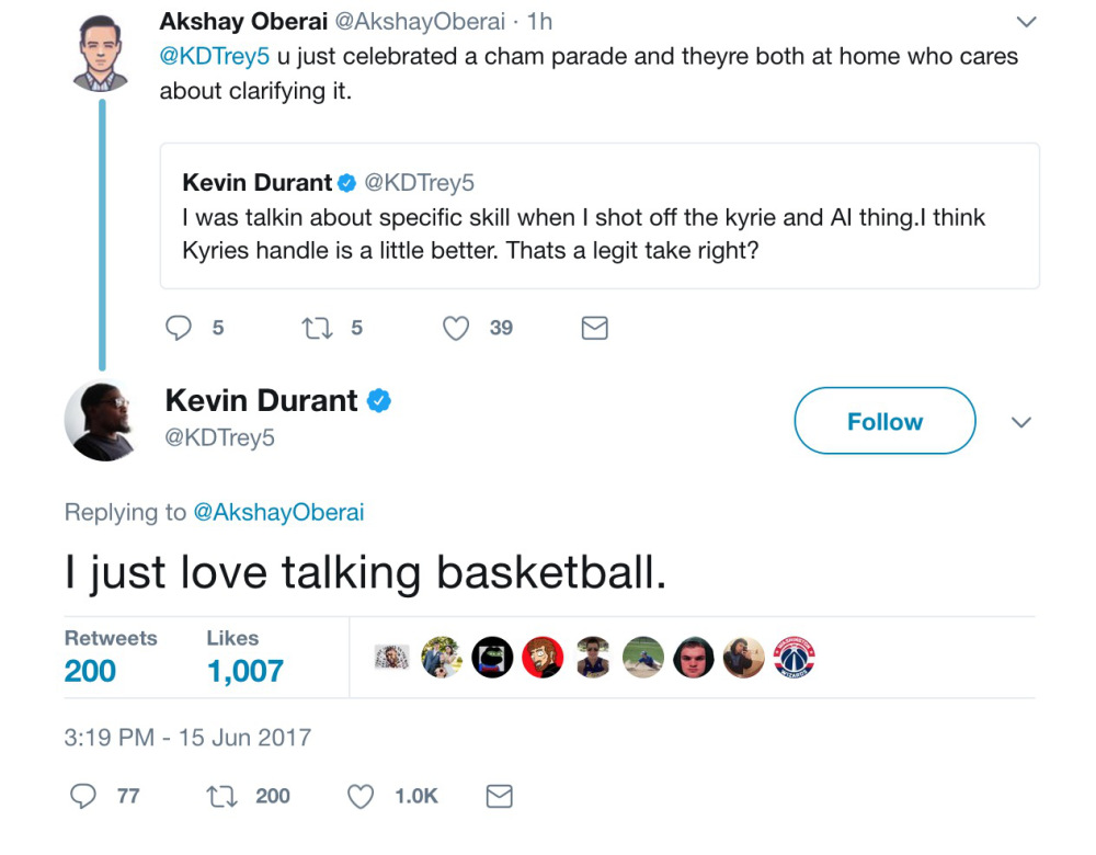 Kevin Durant Took A Break From The Parade To Get Into A Basketball ...