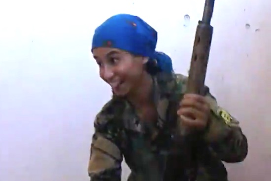 The Moment Fearless Kurdish Sniper Laughs Off ISIS Bullet Whizzing ...