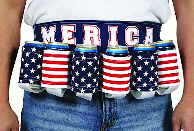 Celebrate Like A True Patriot With This American Flag Beer Belt - BroBible
