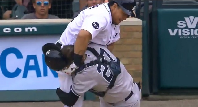 Yankees And Tigers Get Into Bench Clearing Brawl After Miguel Cabrera ...