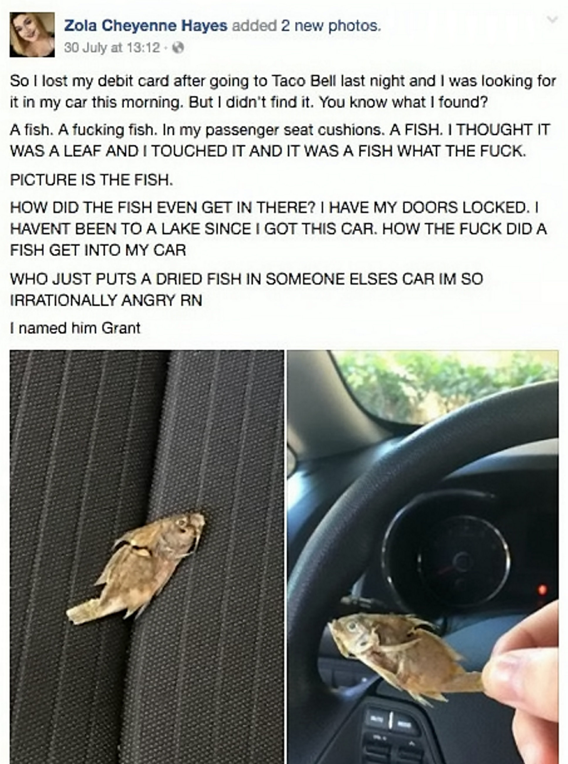 Girl's Amazing Facebook Post Goes Viral After She Finds A Dead Fish In ...
