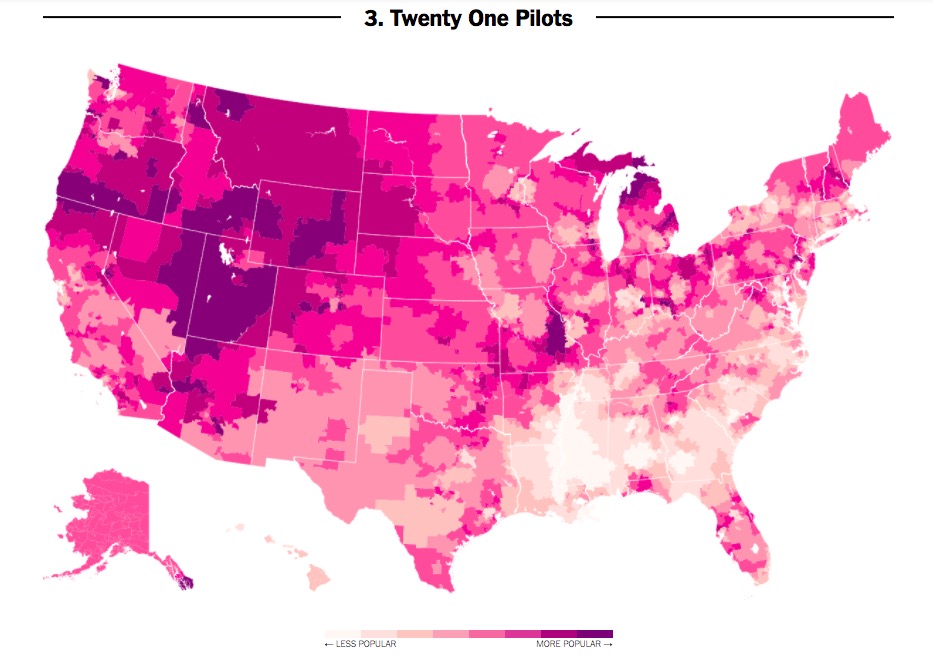 Maps Show How The Most Popular Music In America Changes Drastically ...