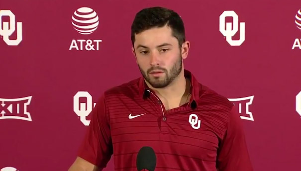 Oklahoma Qb Baker Mayfield Apologized For Planting Flag At Ohio State