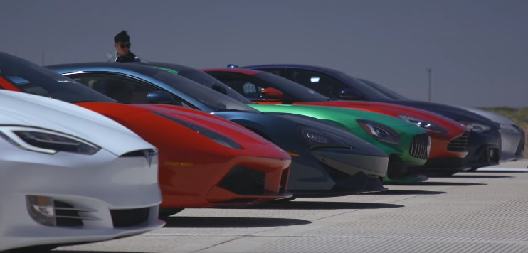 Watch A Tesla Beat A Ferrari, A Porsche And Other High-Flying Cars In ...