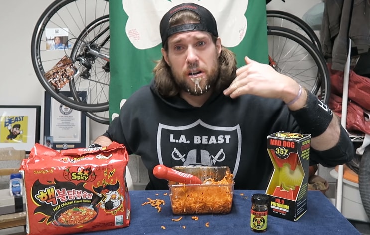 LA Beast Attempts The 9 Million Scoville Spicy Ramen Noodle Challenge ...