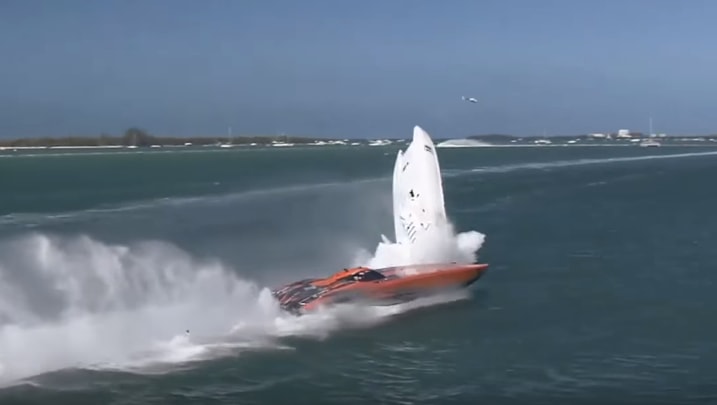 Watch A Super Boat Soar Into The Air During Race After A Crazy ...