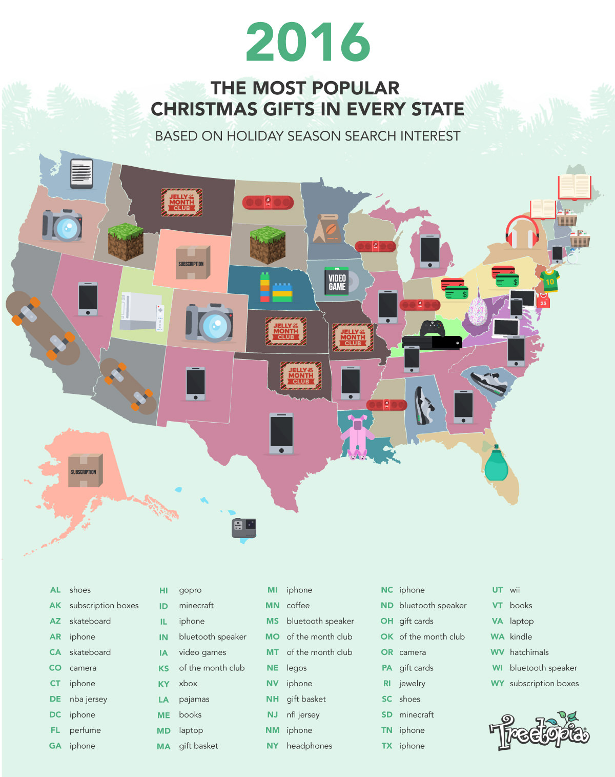 These Maps Of The Most Searched Christmas Gift In Each State Make Me ...