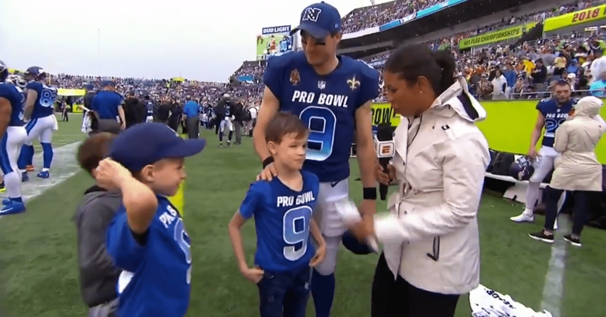 Drew Brees' Sons Fighting During His Interview Is The Best Video From ...