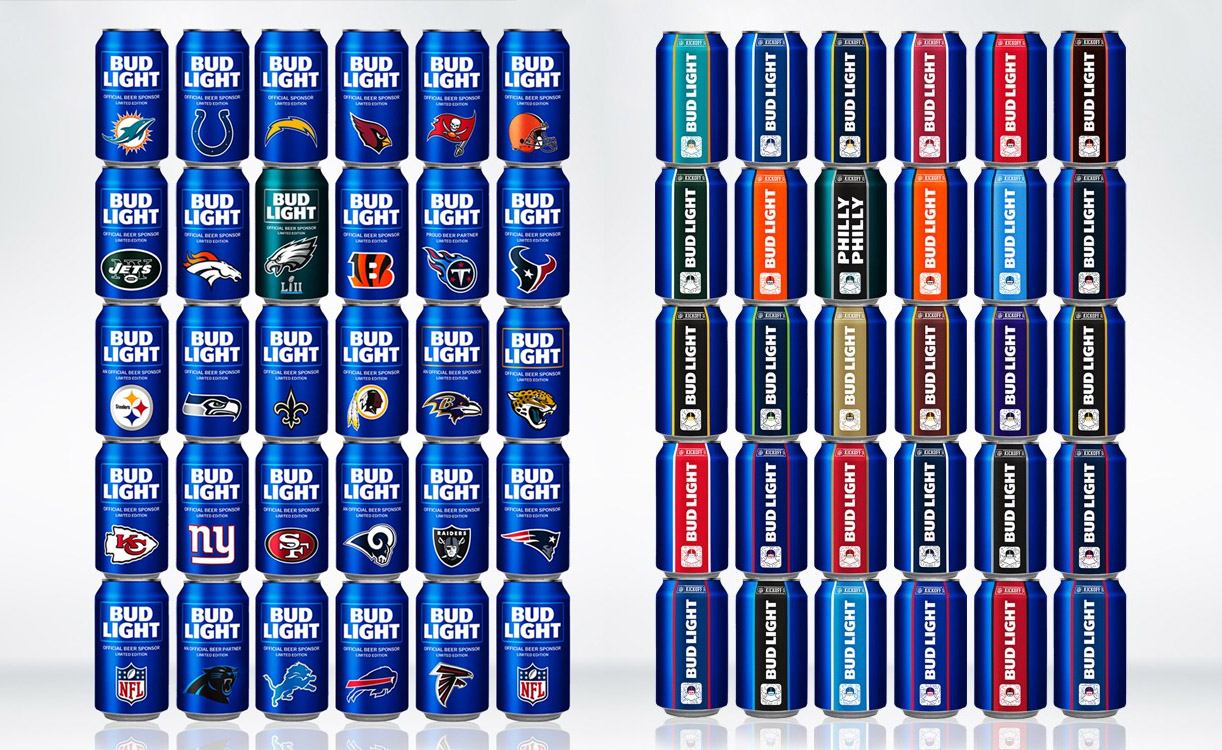 Bud Light Unveiled Their New 2018 NFL Beer Cans, Plus A Special 'Philly ...