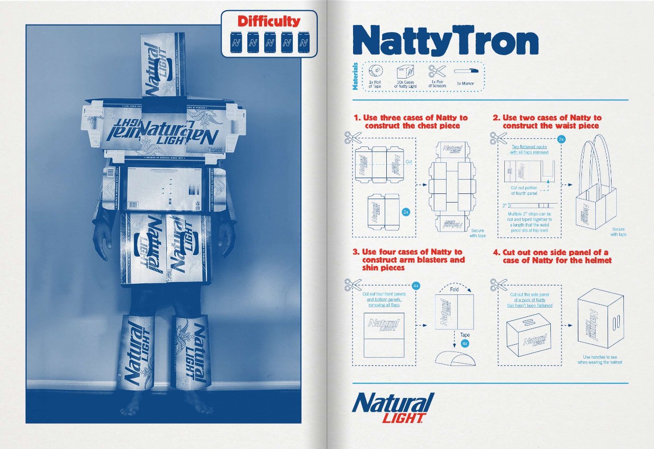 Get An Amazing Last-Minute Halloween Costume Using Natty Light Boxes ...