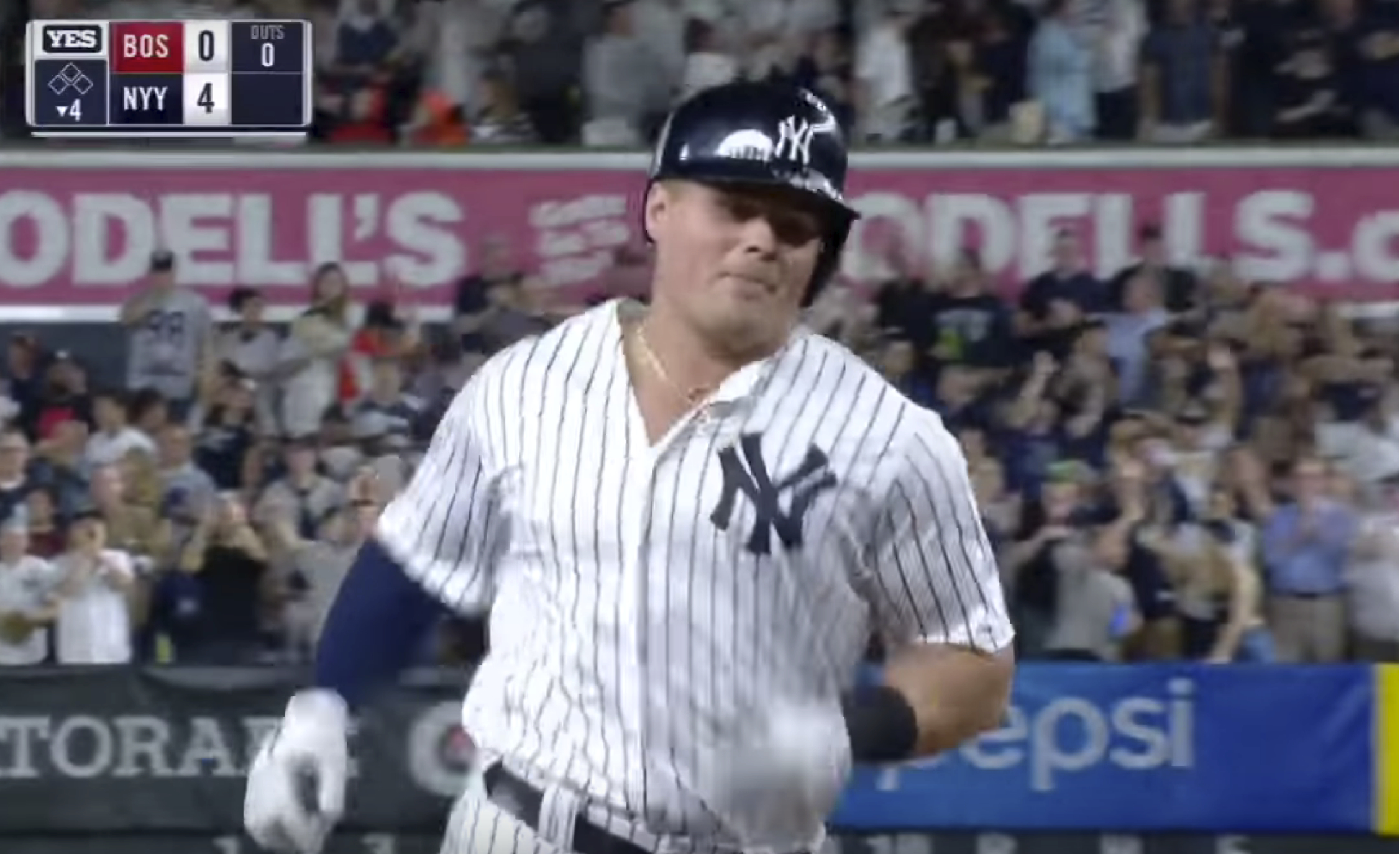 This Up Close Look At Yankees' Luke Voit Getting Plunked By A Pitch Is ...