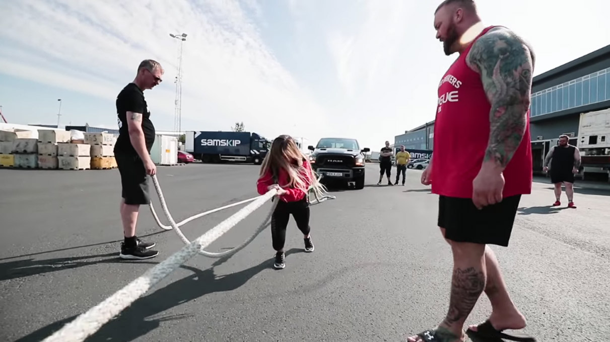 The Mountain's 5-Foot-2, 112-Pound Wife Pulled A Freaking Truck On Leg ...