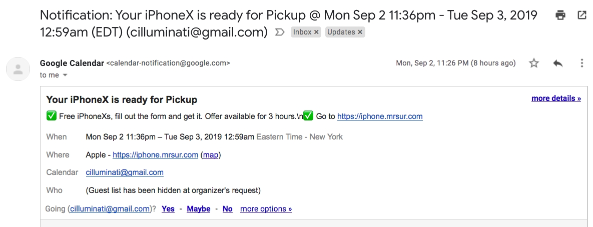Scammers Are Now Targeting Your Google Calendar And Here's An iPhone ...