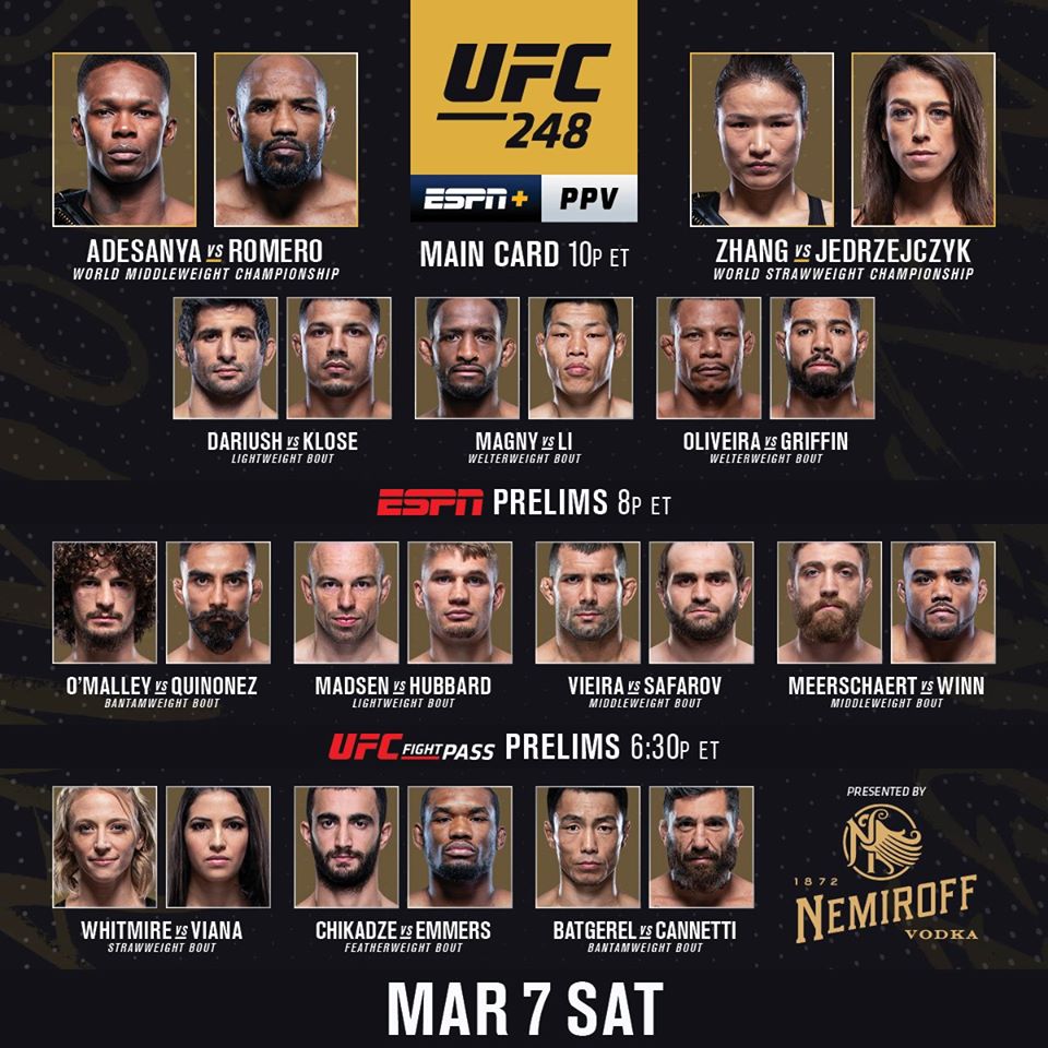 UFC 248 Stream: Watch Israel Adesanya vs. Yoel Romero via ESPN+ - BroBible