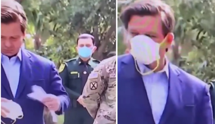 Video Shows Florida Governor Ron DeSantis Struggling To Put On A Simple ...