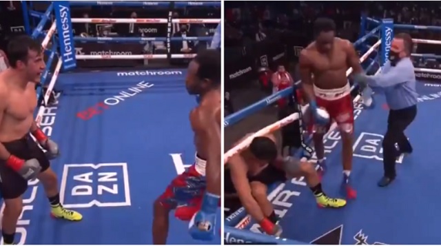 Boxer Gets Knocked Out Of The Ring Moments After Talking Trash And ...