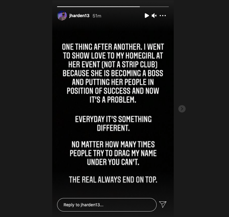 James Harden Posts IG Story Defending His Decision To Break COVID ...