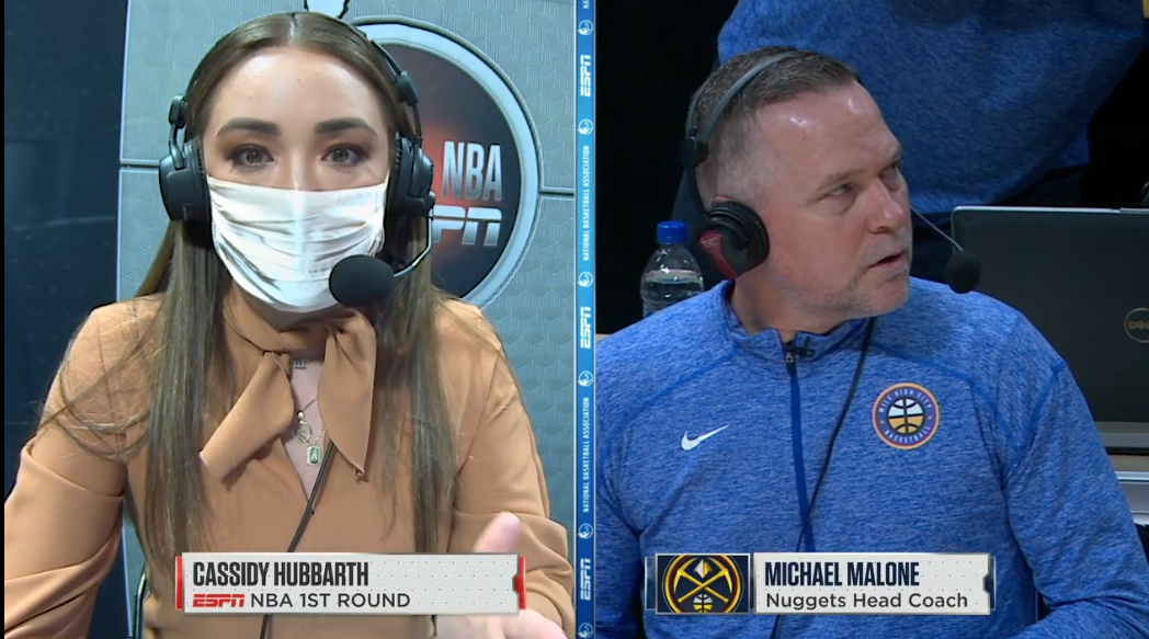 Things Get Awkward When ESPN's Cassidy Hubbarth Called Nuggets HC ...