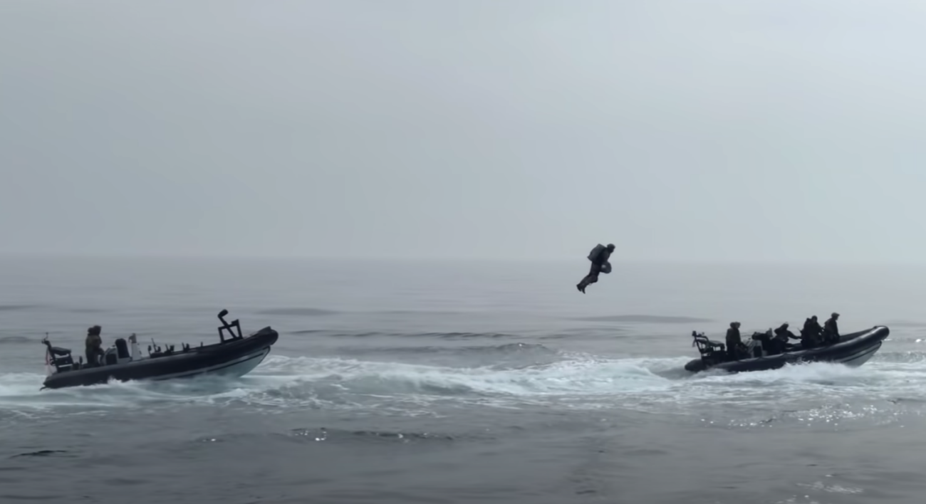 Royal Marine Goes Iron Man IRL And Uses A Futuristic Jet Suit To Board ...