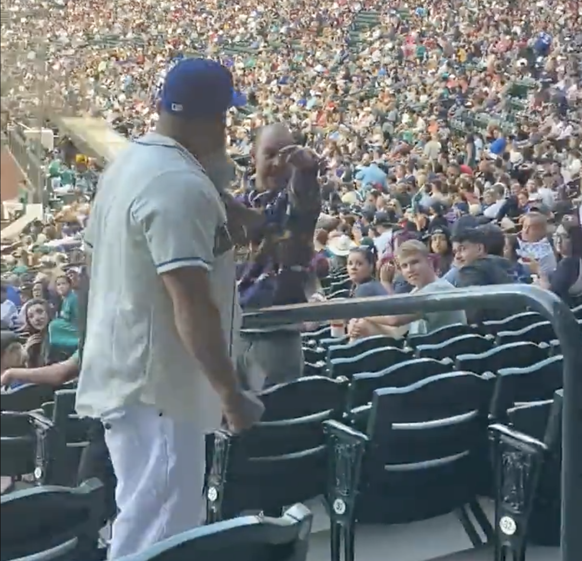 Mariners Fan With Iron Chin Wears Two MASSIVE Punches During Brawl