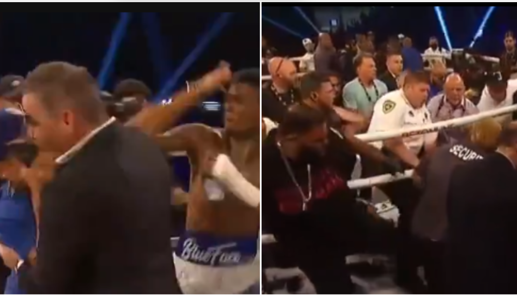 Wild Brawl Breaks Out In Ring After Rapper BlueFace's Boxing Debut At ...