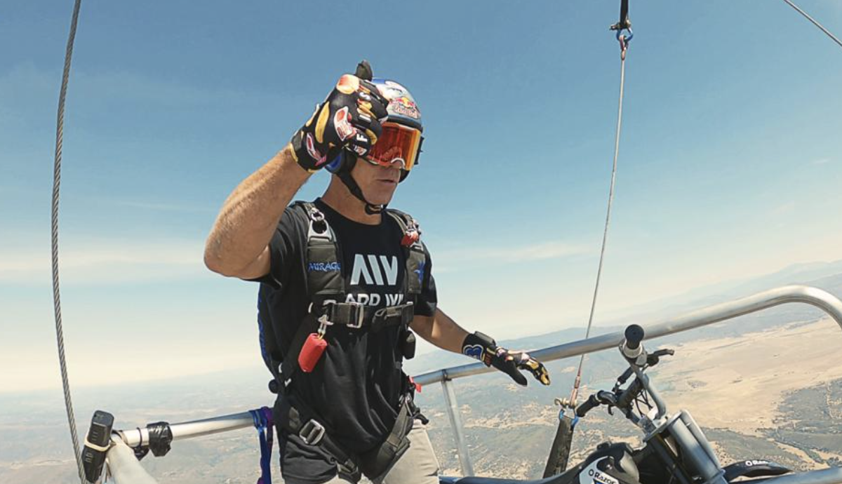 Daredevil Robbie Madison Does Quadruple Backflip Out Of Helicopter