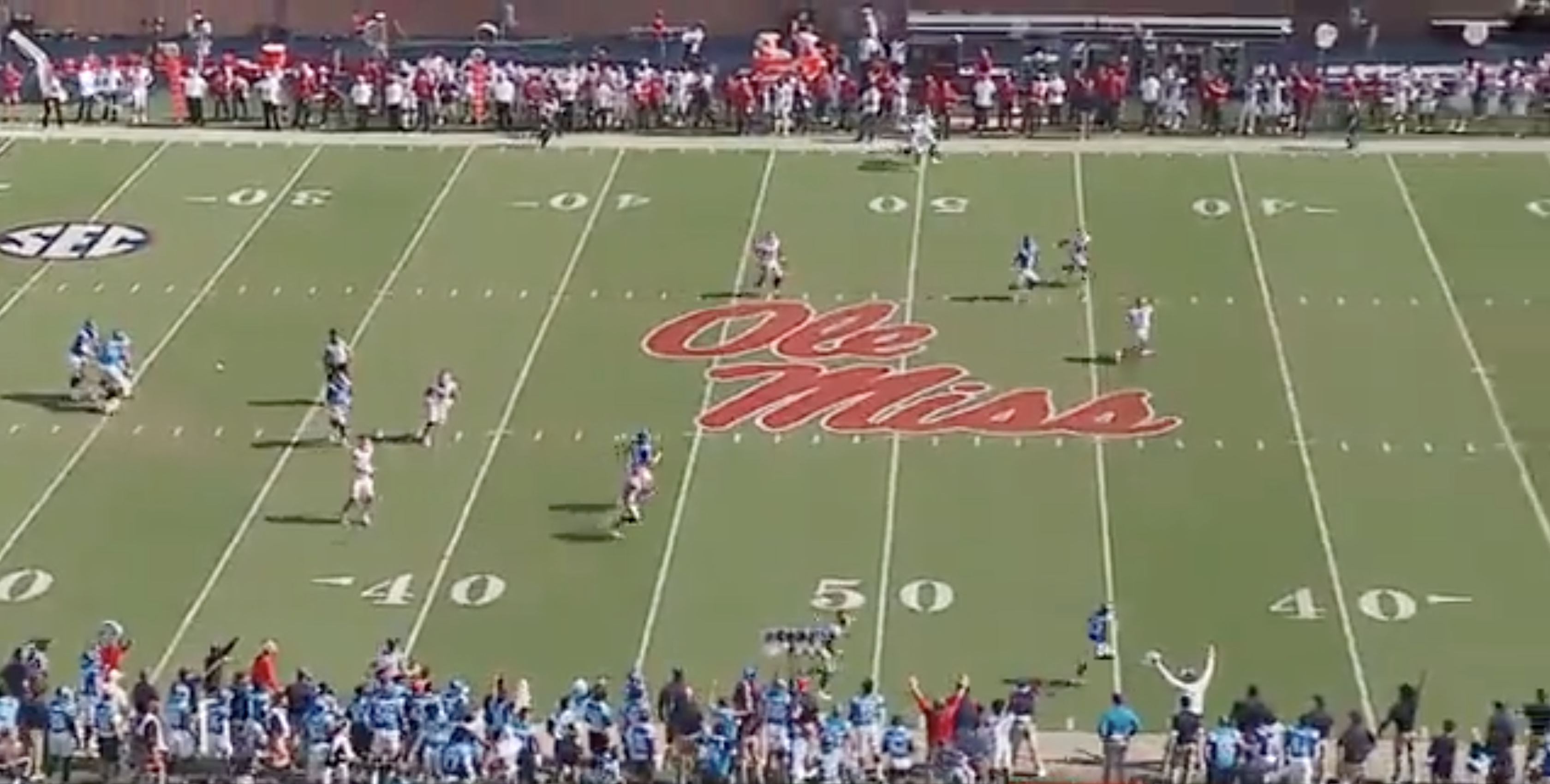Lane Kiffin Threw His Play Card TO THE MOON To Celebrate Ole Miss TD