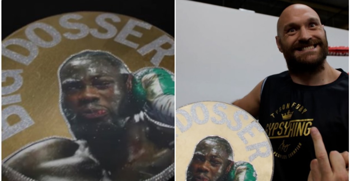 Tyson Fury Trolls Deontay Wilder With Custom Made 'Big Dosser' Ring ...