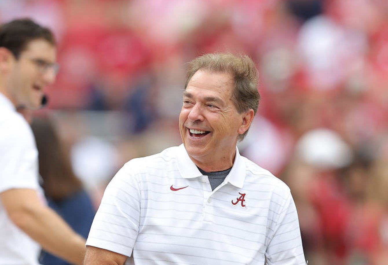 Nick Saban Has Great Reaction As A Baby Crashes His Press Conference