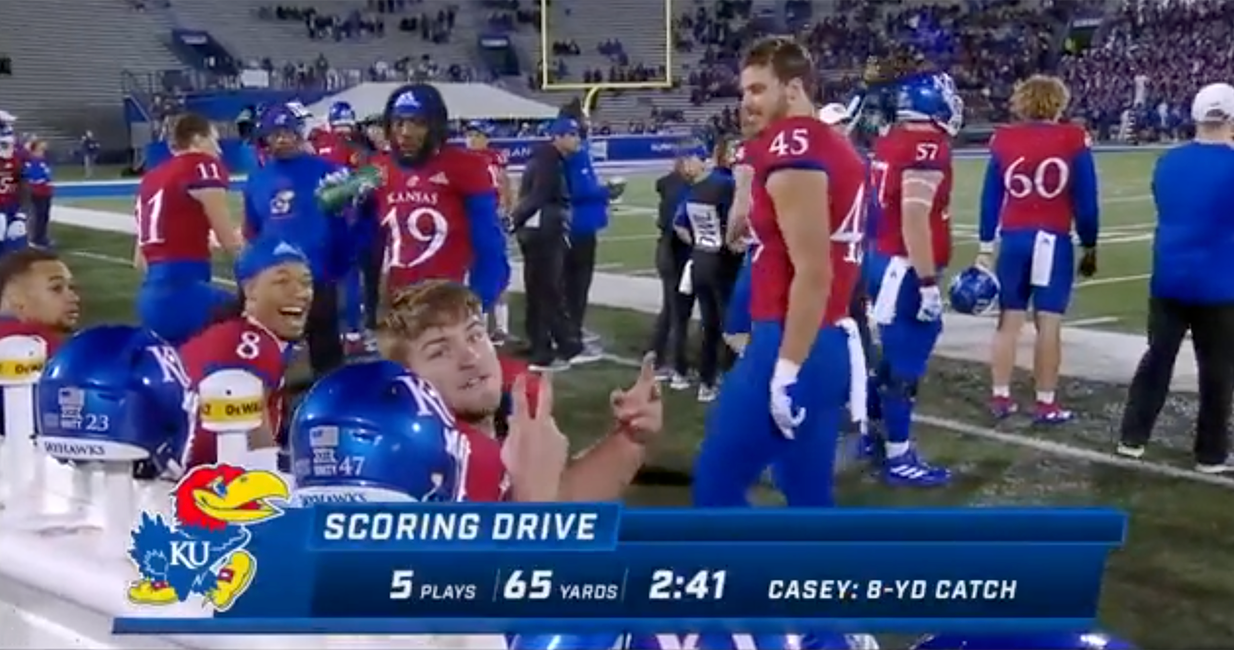Kansas Walk-On Jared Casey Hilariously Plugs Applebee's On National TV
