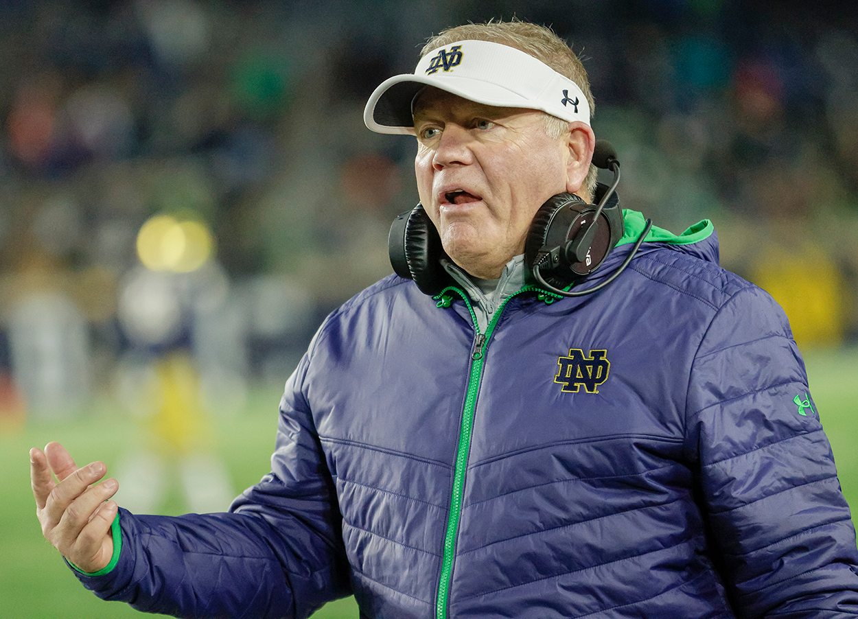 Brian Kelly Made Robert Saleh And Matt LeFleur Shovel Snow At His Party