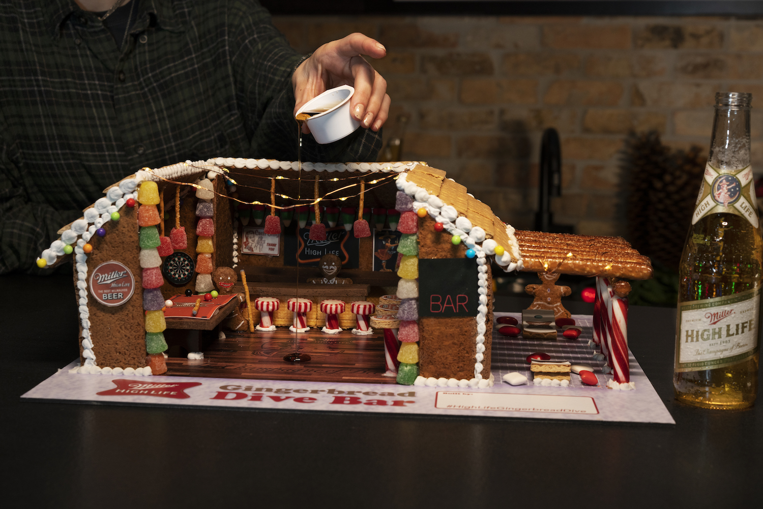 Miller High Life Is Selling A Gingerbread Dive Bar Kit For The Holidays