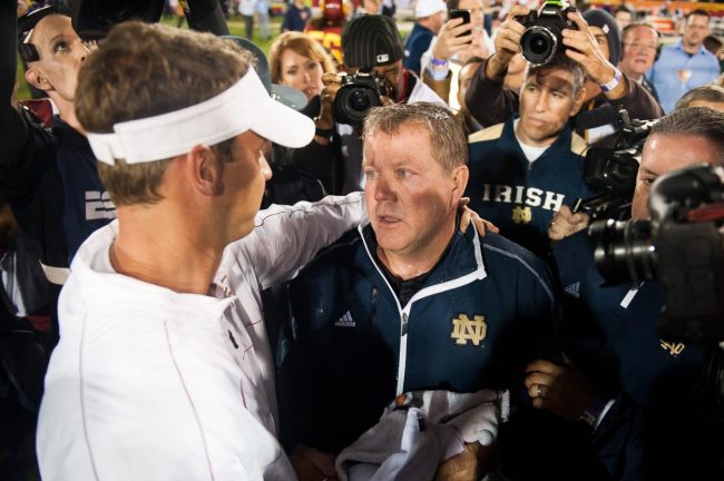 Lane Kiffin Ruthlessly Trolls Brian Kelly For Awkward Dance With Recruit