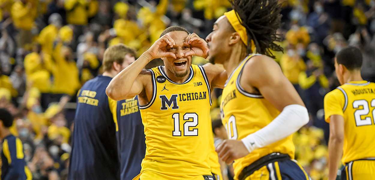 Michigan Basketball's Epic Bench Mob Celebrations Against Rival Go Viral