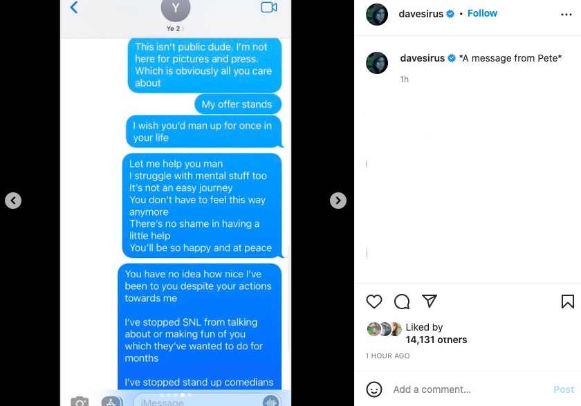 READ: Pete Davidson's Alleged Texts To Kanye West Hit The Internet