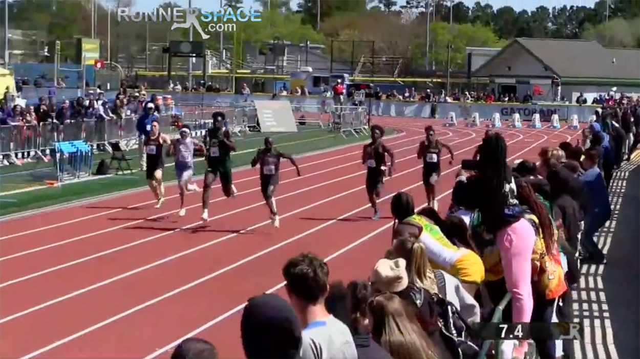 6'5", 235lb, 5* DE Nyckoles Harbor Torches Everybody In 100-Meter Sprint