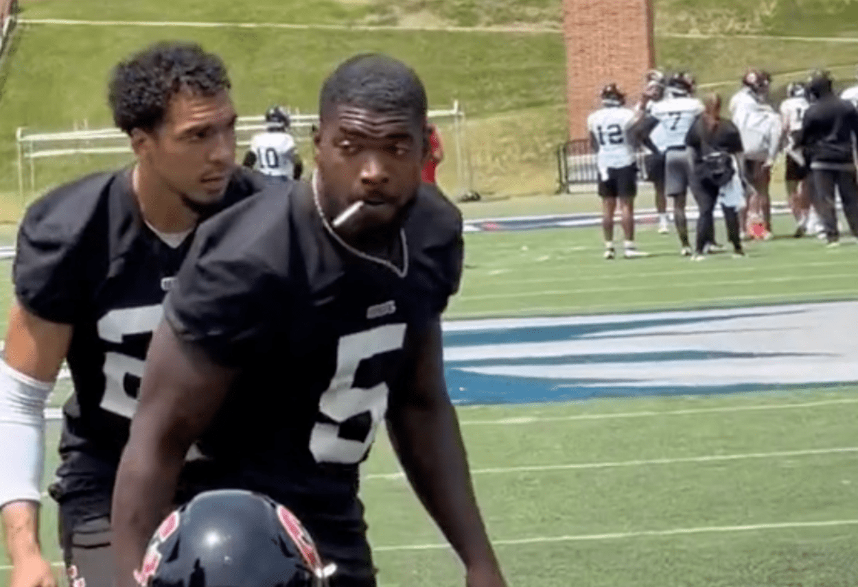 USFL Player Filmed Maybe Smoking A Cigarette During Practice (Reacts)
