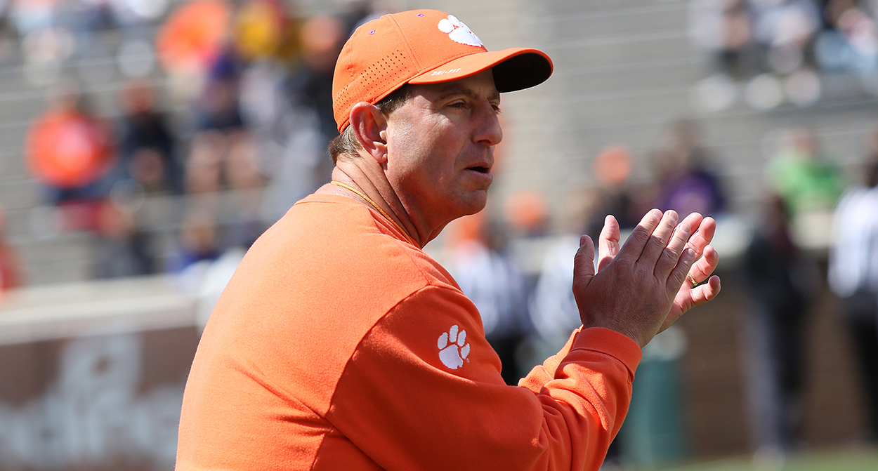 Dabo Swinney Goes Viral For Draining Jump Shot Right In Recruit's Face