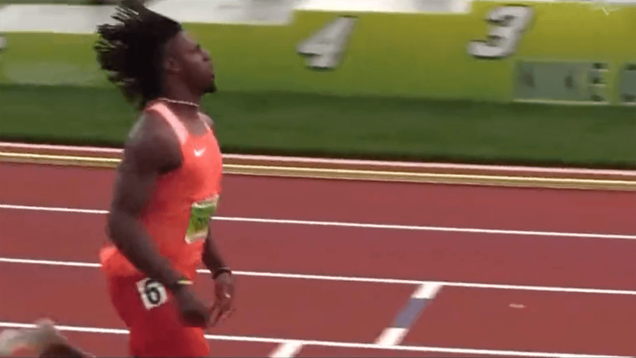 Jacked SMU Football Commit Wins National Title In Dominant 100M Sprint