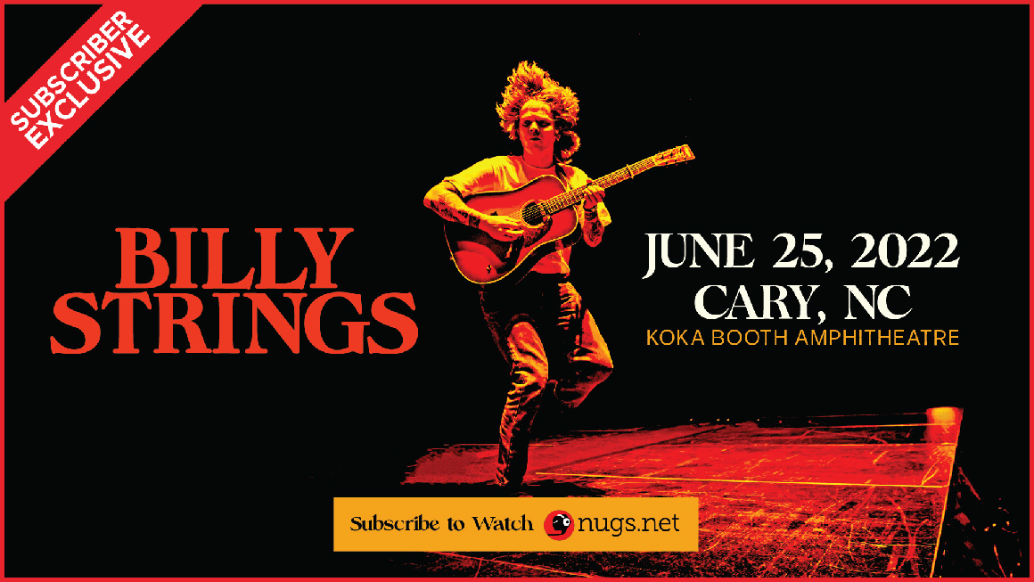Billy Strings Live Stream - Watch Live From Cary, North Carolina via ...