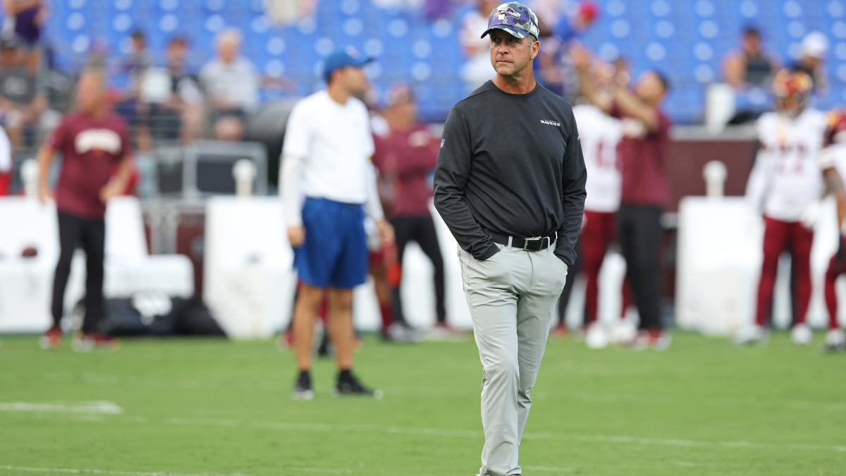 Fans Post Replies Viral Photo Of John Harbaugh In Awkward Stance