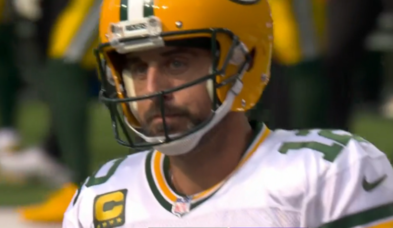 Aaron Rodgers Looked Sick To His Stomach After Dropped Pass